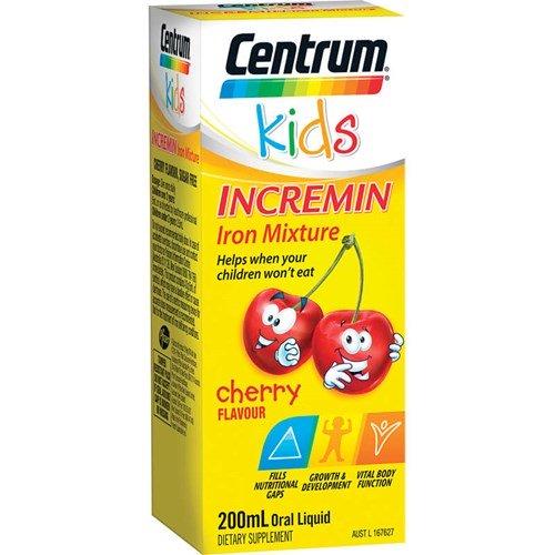 Centrum Kids Incremin Iron Mixture 200ml Cherry – Kiwi Pharmacy