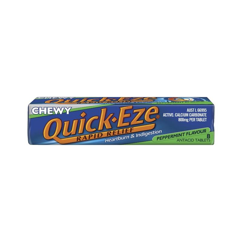 Quick-Eze Chewy Peppermint Tablets 8 Pack – Kiwi Pharmacy