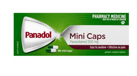 Panadol Mini Caps 500mg 48 Mini Caps limit 2 – Kiwi Pharmacy