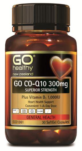 Go Healthy GO COQ10 300mg + VitD 30 Capsules – Kiwi Pharmacy