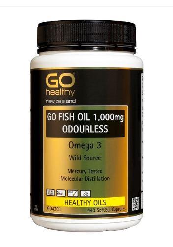 GO Healthy GO Fish Oil 1000mg ODOURLESS Capsules 440 – Kiwi Pharmacy