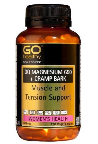 GO Healthy GO Magnesium 650 Plus Cramp Bark Capsules 120 – Kiwi Pharmacy